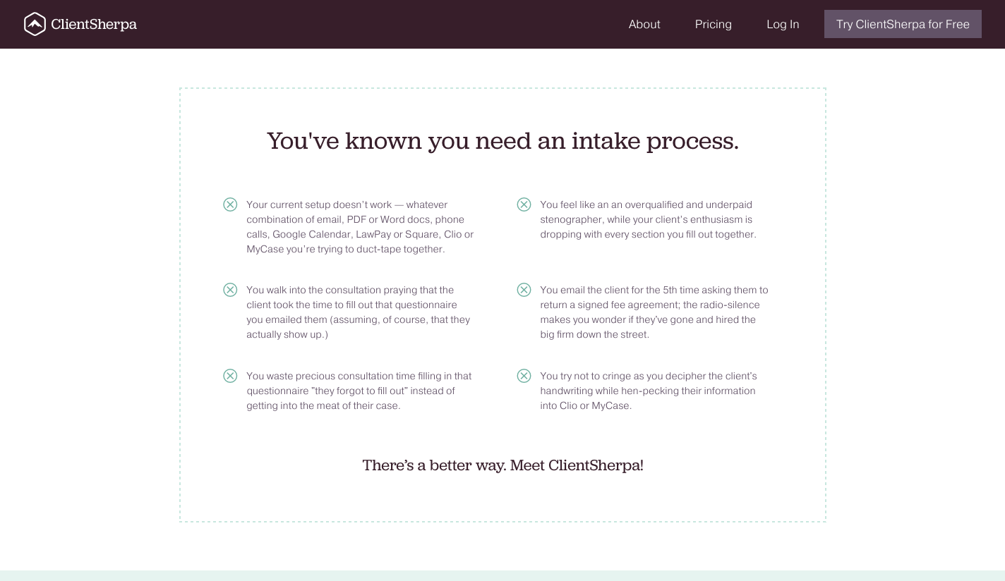 Website Teardown: ClientSherpa.com | DemandMaven: Strategic growth ...